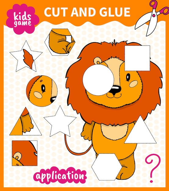 Adorable Lion Cut-and-Glue Craft for Kids | Jiffy Designs