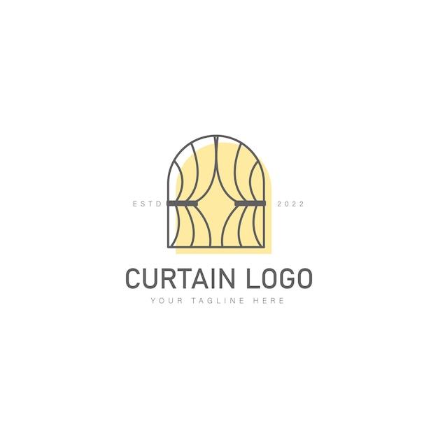 Elegant Drapery Emblem with Soft Arched Shapes | Jiffy Designs