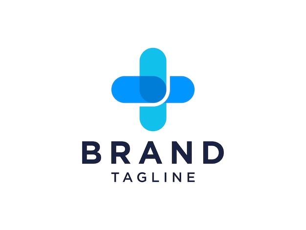 Modern Blue Cross Medical Symbol with Brand Tagline | Jiffy Designs