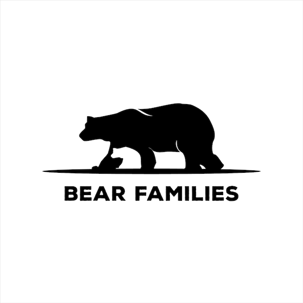 Majestic Silhouette of a Prowling Bear Family | Jiffy Designs