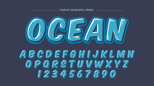 Distinctive Ocean-Inspired Typographic Design with Vibrant Lettering ...