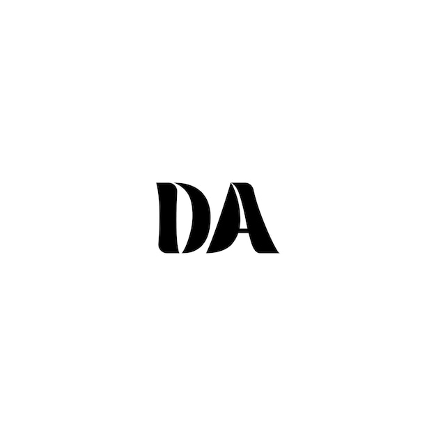 Striking Monogram Design with Bold 'DA' Letters | Jiffy Designs