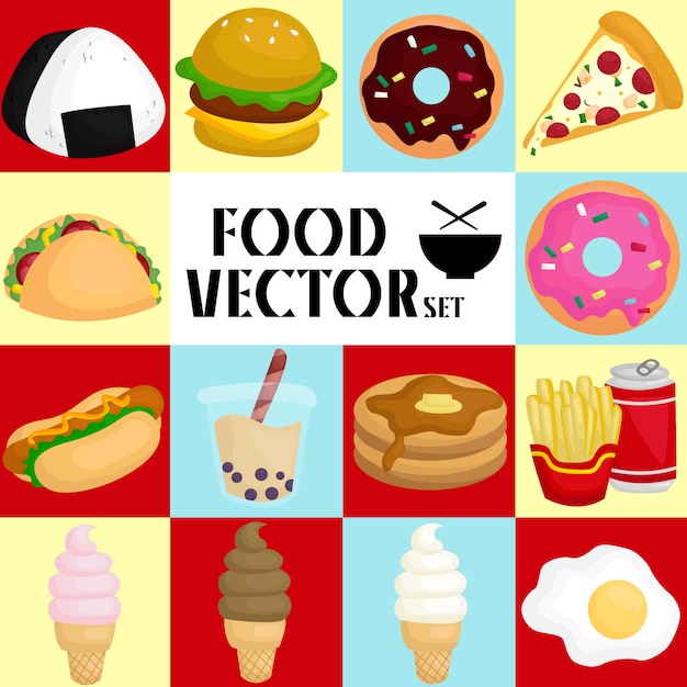 Delectable Delights: A Vibrant Food Vector Collection | Jiffy Designs