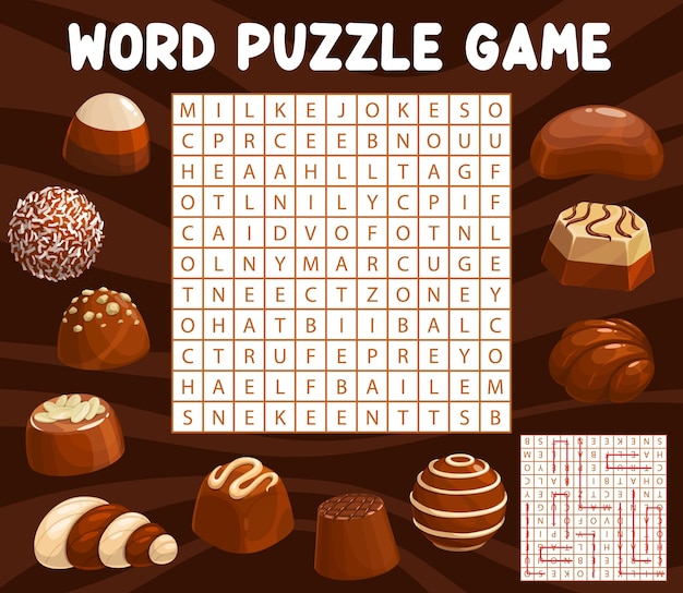 Delectable Word Puzzle: Uncover Chocolatey Delights | Jiffy Designs