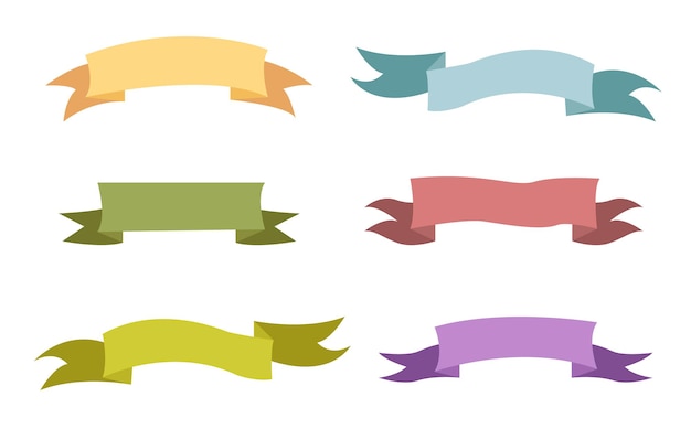 Colorful Ribbon Banners For Decorative Designs And Titles Jiffy Designs