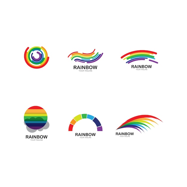 Vibrant Rainbow-Inspired Logo Collection for Diverse Applications ...