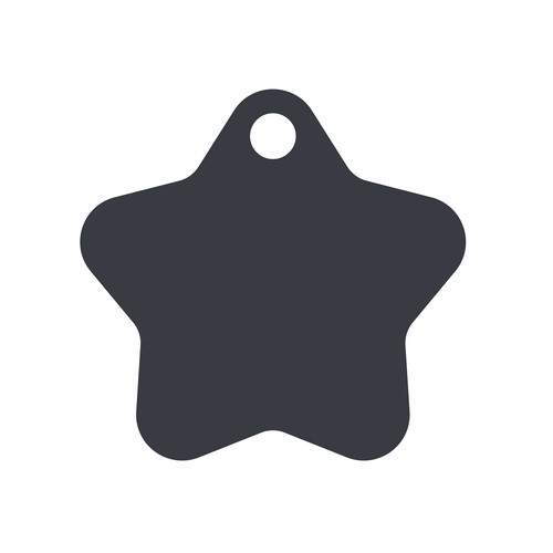 Dog Tag Template. Vector Silhouette Dog Tag For Neckline. Isolated On ...