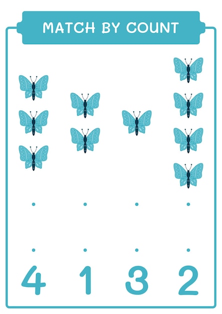 Delightful Butterfly Counting Worksheet for Young Learners | Jiffy Designs