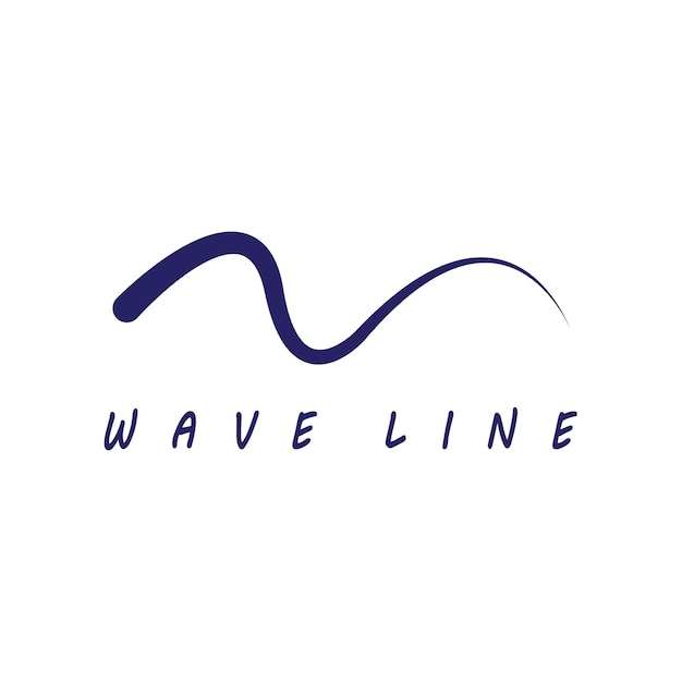 Elegant Flowing Navy Blue Cursive Wave Line Design | Jiffy Designs