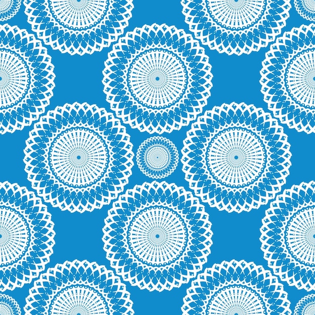 Captivating Circular Lace Patterns in Shades of Blue | Jiffy Designs