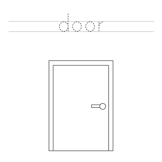 Simple Minimalist Outline of a Door | Jiffy Designs