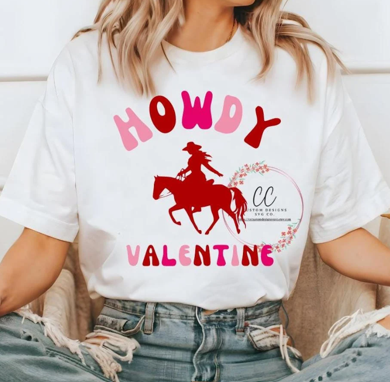 Western Cowgirl Valentine Svg, Western Howdy Valentine Svg, Cowgirl ...