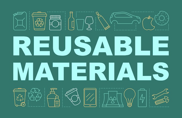 Diverse Reusable Materials Depicted in Minimalist Illustration | Jiffy ...