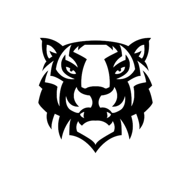Fierce Tiger Silhouette Emblem: Powerful Symbol of Strength and Courage ...