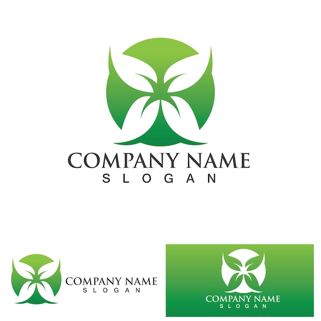 Vibrant Green Leaf Emblem with Elegant Flourish | Jiffy Designs