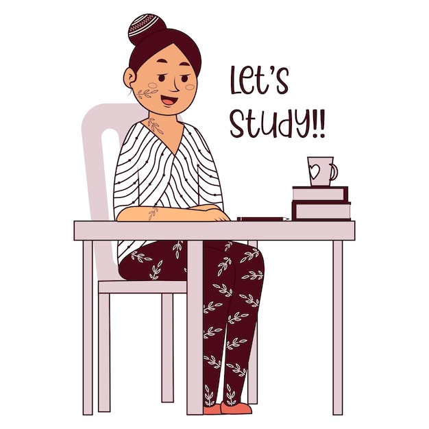 Determined Student Studying with Passion and Focus | Jiffy Designs