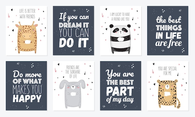 Inspiring Animal Illustrations with Motivational Quotes for Positivity ...