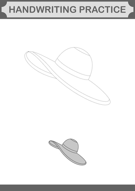 Elegant Sun Hat Handwriting Practice Template | Jiffy Designs