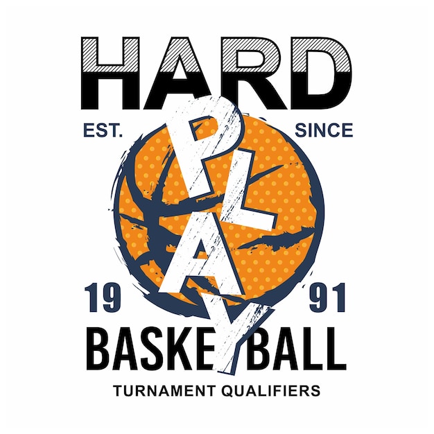 Vintage Basketball Tournament Qualifiers Graphic | Jiffy Designs