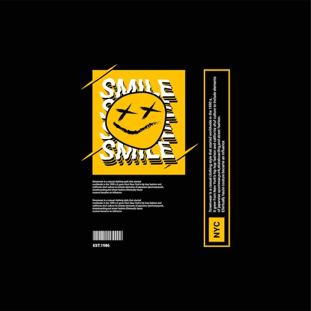 Vibrant Smiling Sun Graphic on Black Background | Jiffy Designs