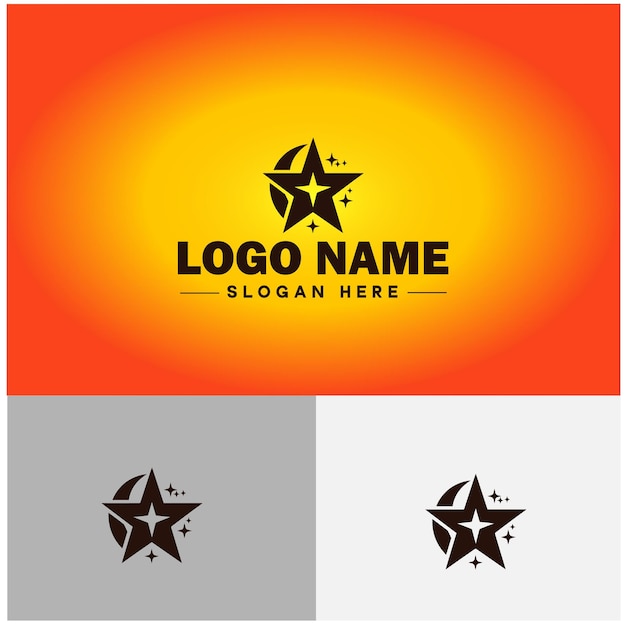 Vibrant Star Logo with Stylish Wordmark on Gradient Background | Jiffy ...