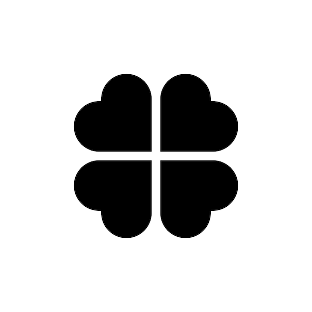 Simple Black Four-Leaf Clover Graphic Design | Jiffy Designs