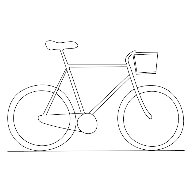 Sleek and Minimalist Bicycle Outline Graphic | Jiffy Designs
