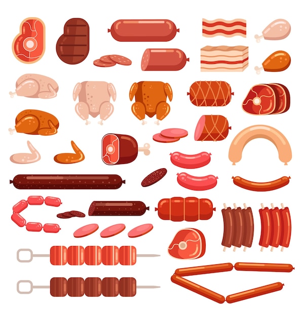 Vibrant Collection of Diverse Meat and Protein-Rich Foods | Jiffy Designs