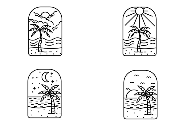 Tropical Beach Scenes with Palm Trees and Sunsets | Jiffy Designs