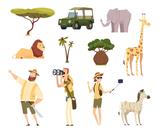 Vibrant African Safari Adventure Illustrations Collection | Jiffy Designs