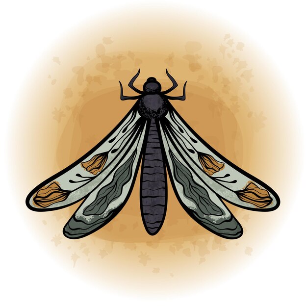 Majestic Moth in Shimmering Shades of Gray and Gold | Jiffy Designs