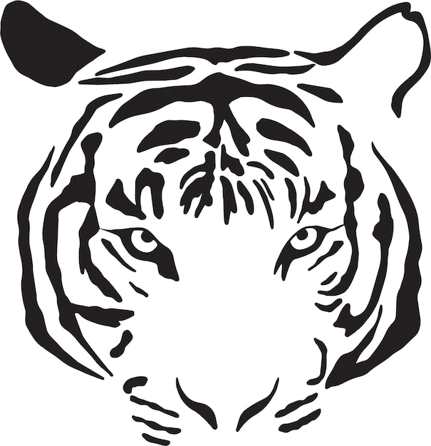 Striking Monochrome Tiger Portrait | Jiffy Designs