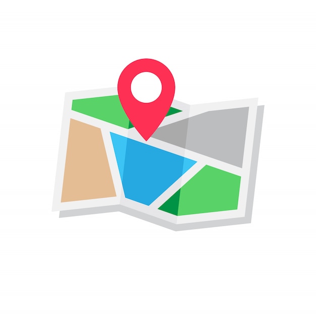 Vibrant Map Icon Highlighting Location on Colorful Backdrop | Jiffy Designs