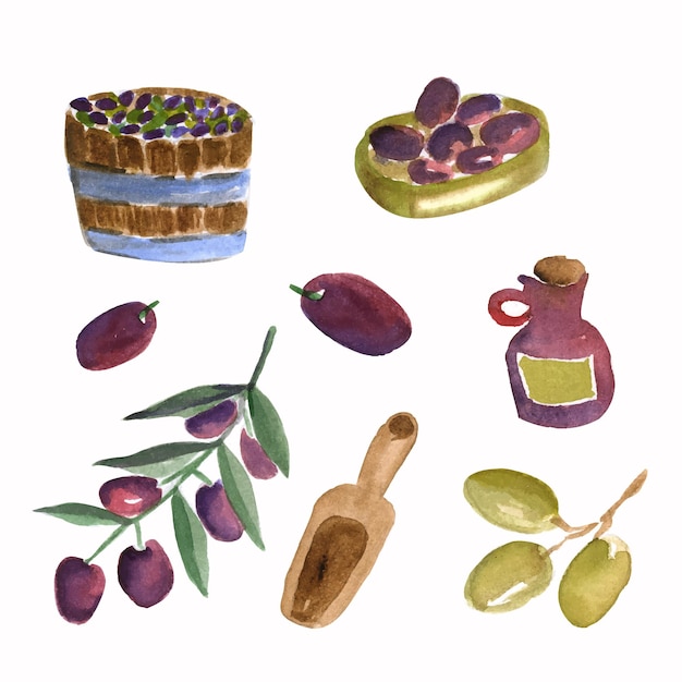 Delightful Mediterranean Delicacies: Olives, Olive Oil, and Rustic ...