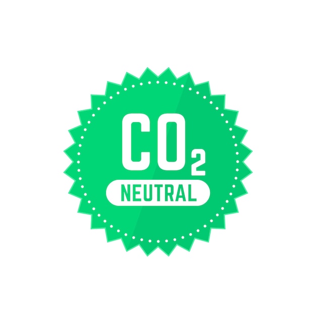 Vibrant CO2 Neutral Emblem with Radiant Green Design | Jiffy Designs