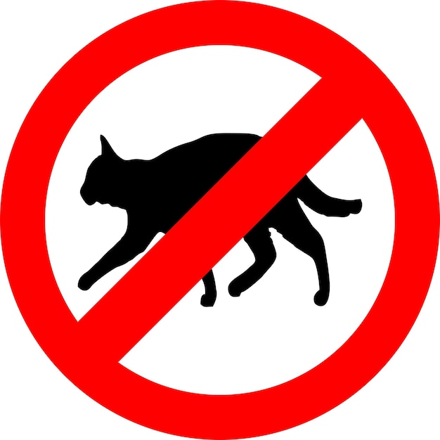 No Cats Allowed: Striking Prohibition Symbol | Jiffy Designs