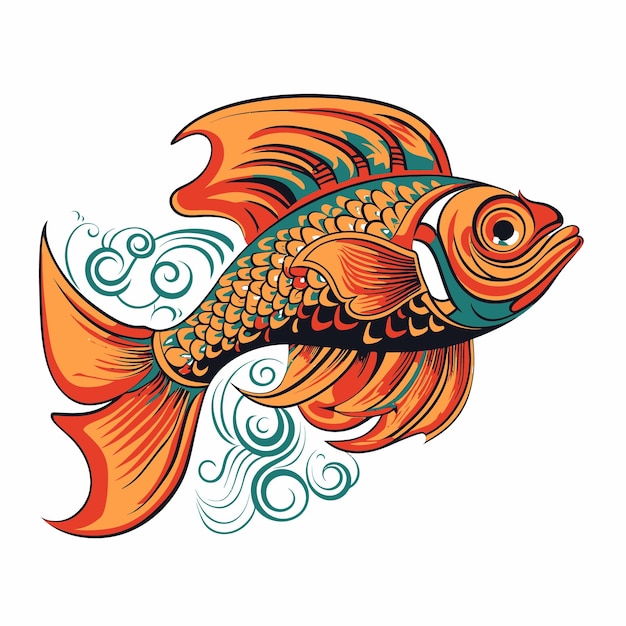 Vibrant and Whimsical Koi Fish Illustration | Jiffy Designs