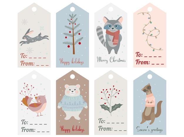 Festive Holiday Gift Tags with Charming Woodland Creatures | Jiffy Designs