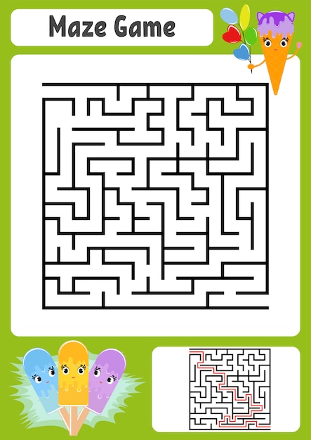 Colorful Maze Challenge: Help the Cute Monsters Reach the Treats ...