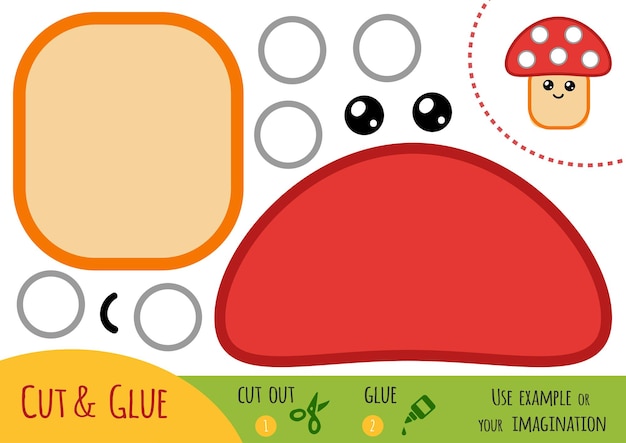 Whimsical Mushroom Collage: A Playful Cut-and-Glue Craft | Jiffy Designs