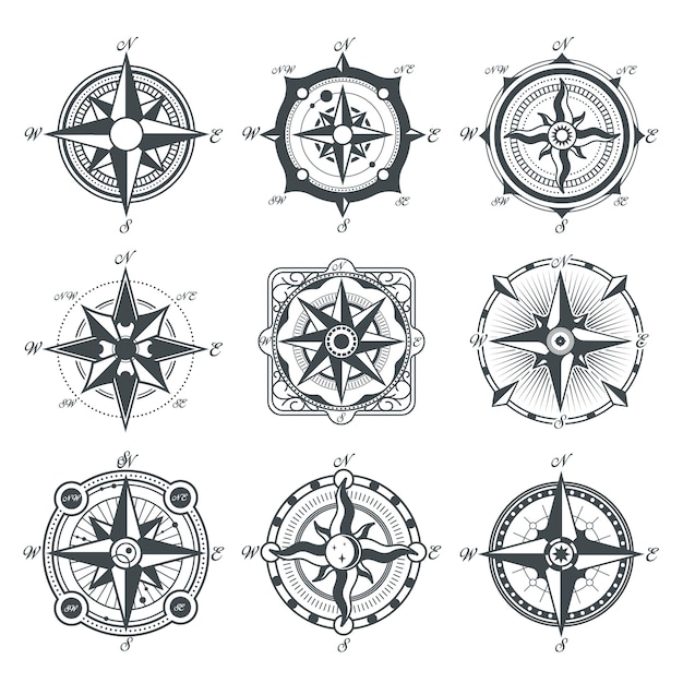 Diverse Collection of Captivating Compass Rose Designs | Jiffy Designs