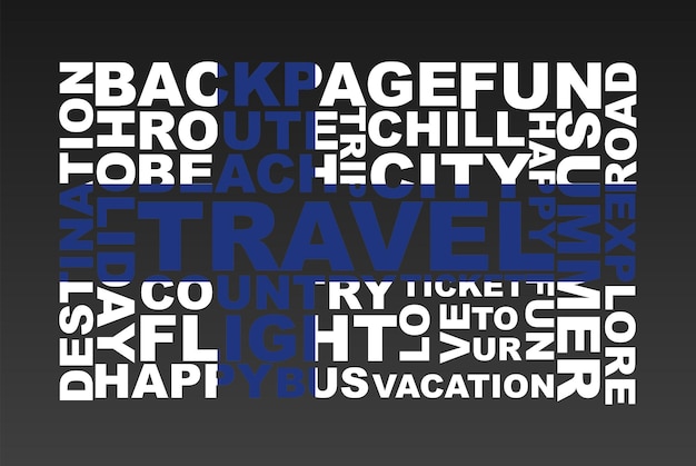 Vibrant Travel-Inspired Typography Graphic Design | Jiffy Designs