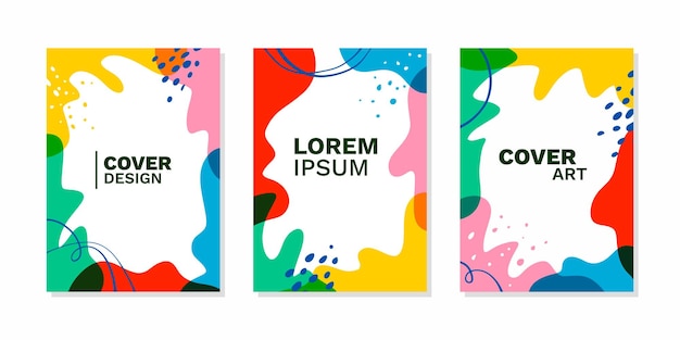 Vibrant Abstract Cover Art Collection with Playful Shapes and Colors ...