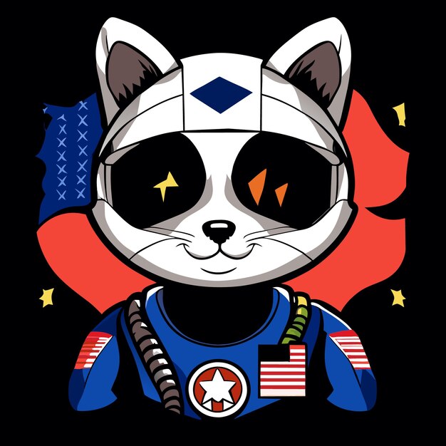 Captivating Cosmic Kitty: A Stylized Feline Astronaut | Jiffy Designs