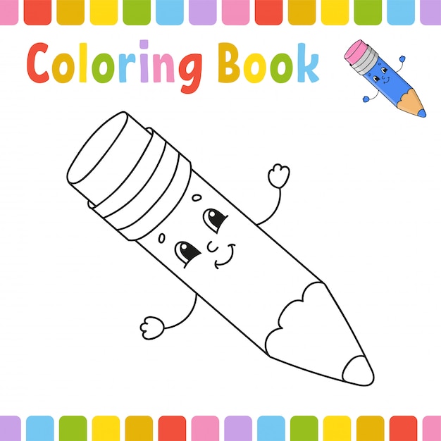 Cheerful Crayon Coloring Book Cover Art | Jiffy Designs