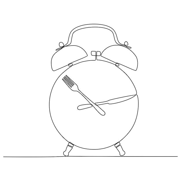 Minimalist Alarm Clock with Cutlery Silhouette | Jiffy Designs