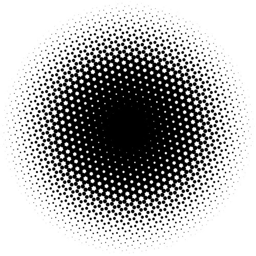 Halftone Element. Abstract Geometric Graphic With Half-Tone Pattern ...