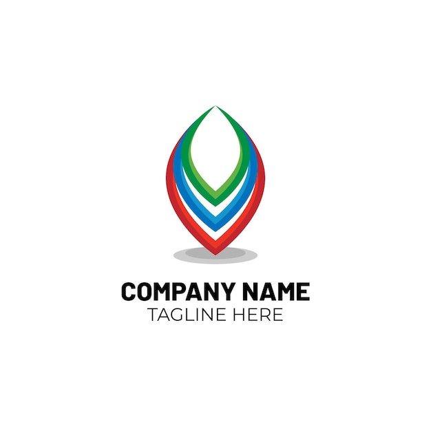Vibrant Overlapping Leaf-Shaped Emblem with Company Name | Jiffy Designs