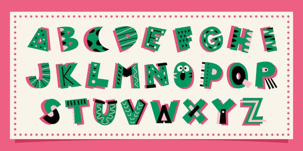 Whimsical Alphabet with Playful Patterns and Shapes | Jiffy Designs