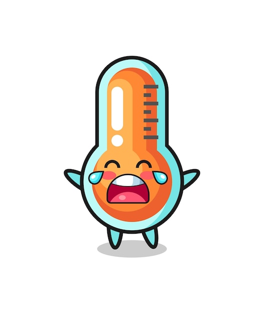 Adorable Thermometer Character Expressing Excitement | Jiffy Designs